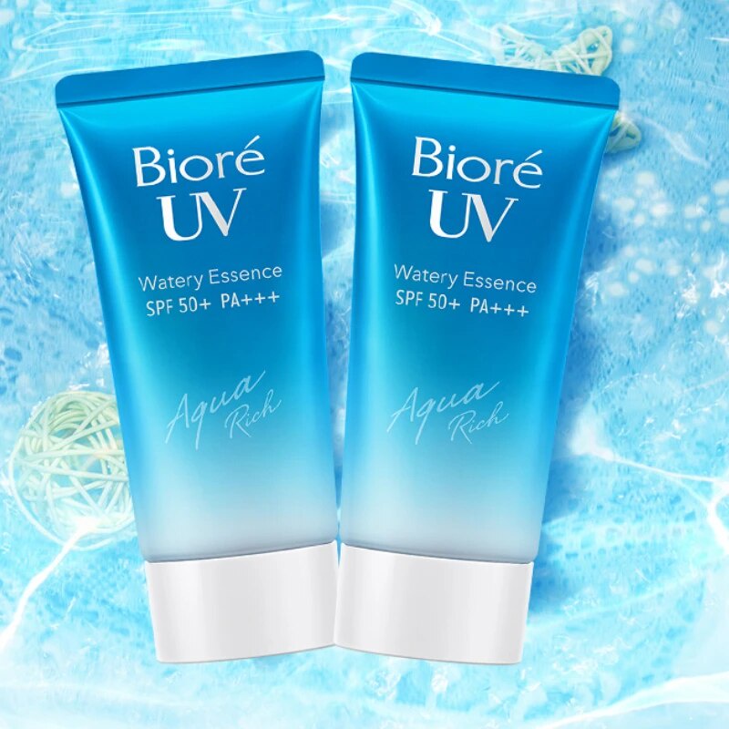 Japan Biore UV Aqua Rich Watery Essence Sunscreen Cream Gel SPF50 Skin Care Lotion for Face Body ...