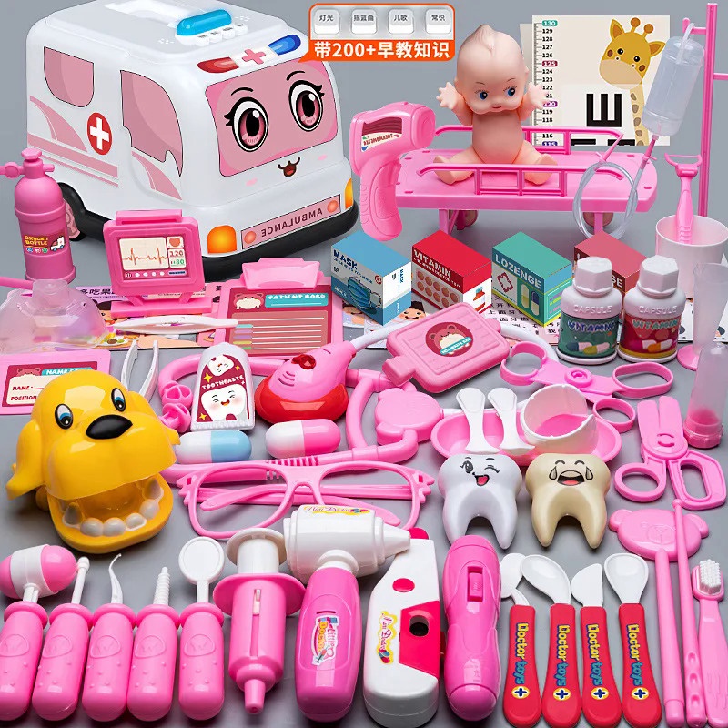 Simulation Doctor Nurse Toy Set Kids Pretend Play Medical Box Playing ...