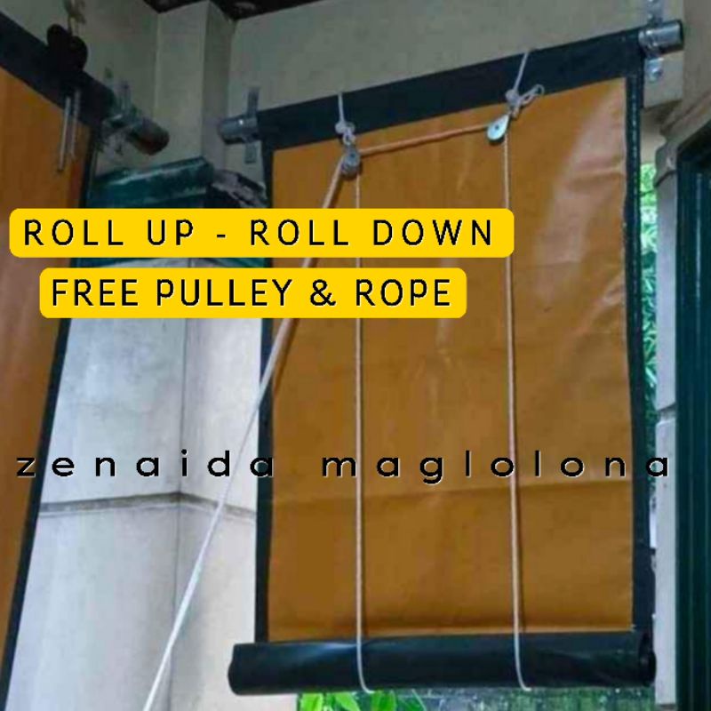 (6ft x 7ft) ROLL UP with FREE PULLEY & ROPE TRAPAL LONA TOLDA LOWEST ...
