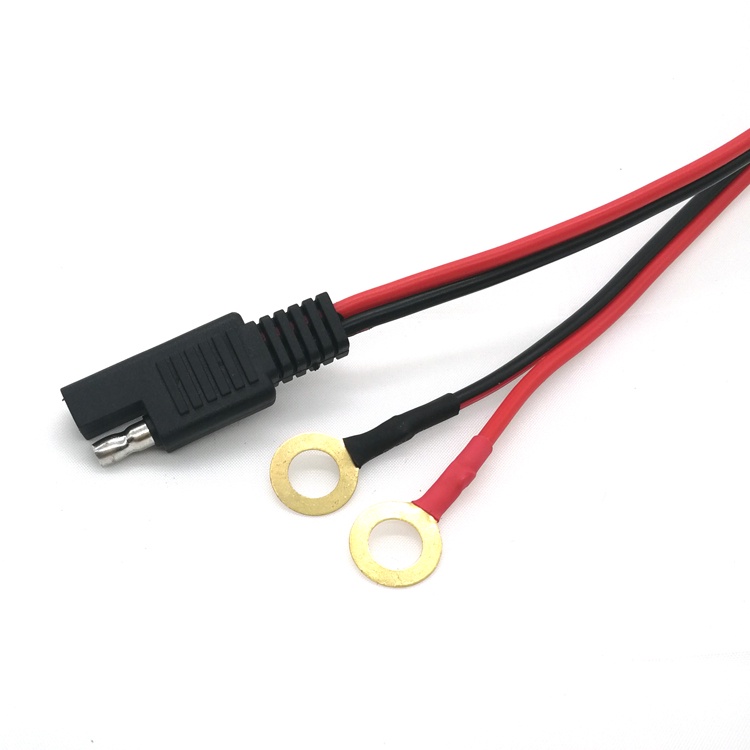 2 Pin SAE Quick Disconnect Battery Connector to Ring Terminal Wire ...