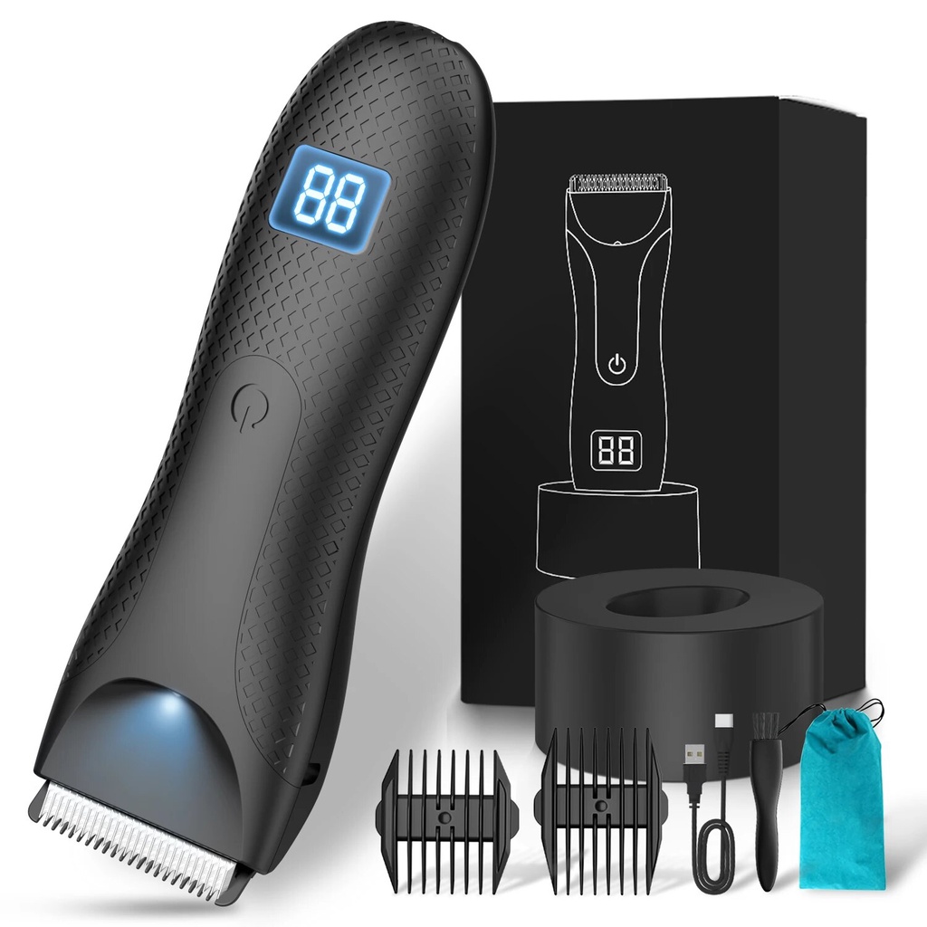 Electric Body Groomer Groin Hair Trimmer For Men Safe Ball Shaver Pubic