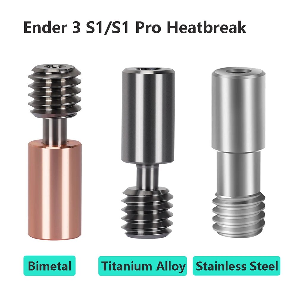 ☭Ender-3 S1 Bi-Metal Heatbreak 3D Printer Parts Hotend Titanium Alloy ...
