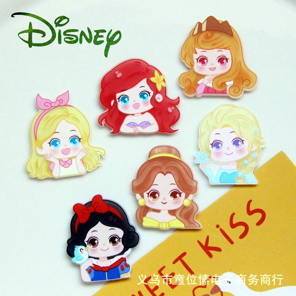 Cute Disney Princess Lapel Pins for Backpack Kawaii Snow White Elsa ...
