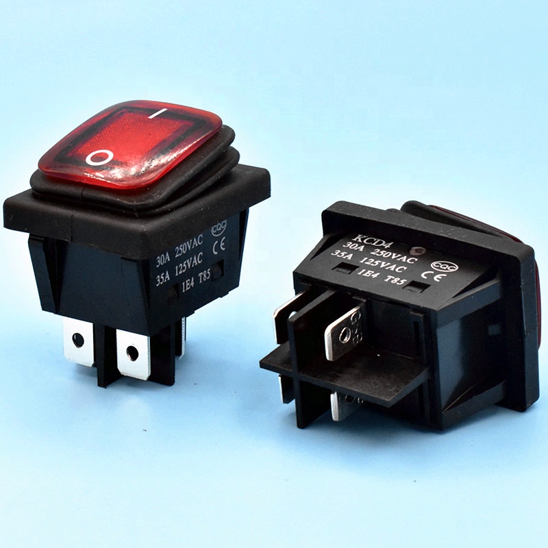 KCD4 High current 30A / 35A AC power toggle button rocker switch max ...