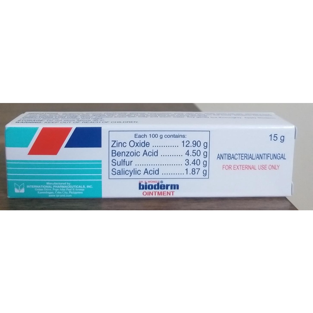 Dr S Wong Bioderm Ointment Anti Fungal Anti Bacterial 15g Shopee