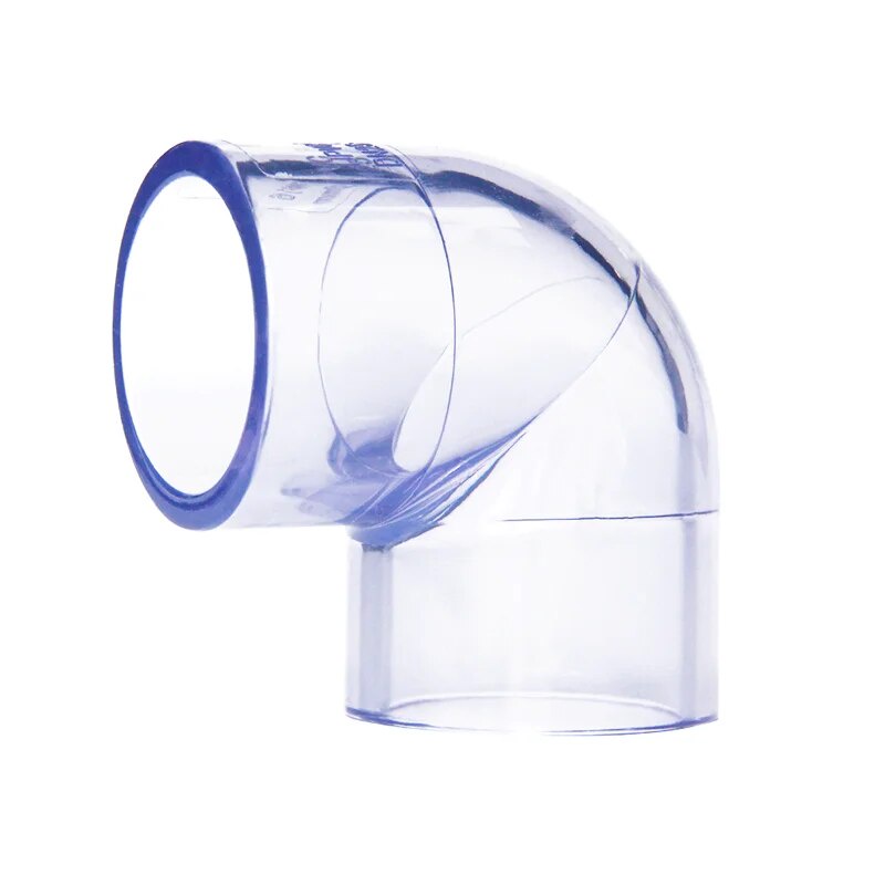 1PC 20/35/32/40/50/63mm UPVC Blue Transparent Water Pipe 90 Degree ...