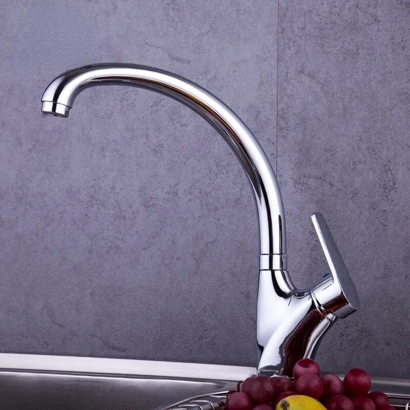 Zinc alloy kitchen faucet hot and cold wash basin sink mixing valve ...