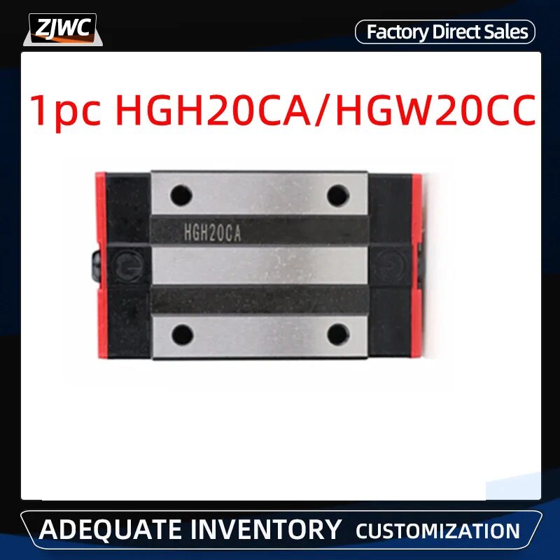 1pc HGH20CA HGW20CC Slider Block Carriages Match Use HGR Linear Guides ...