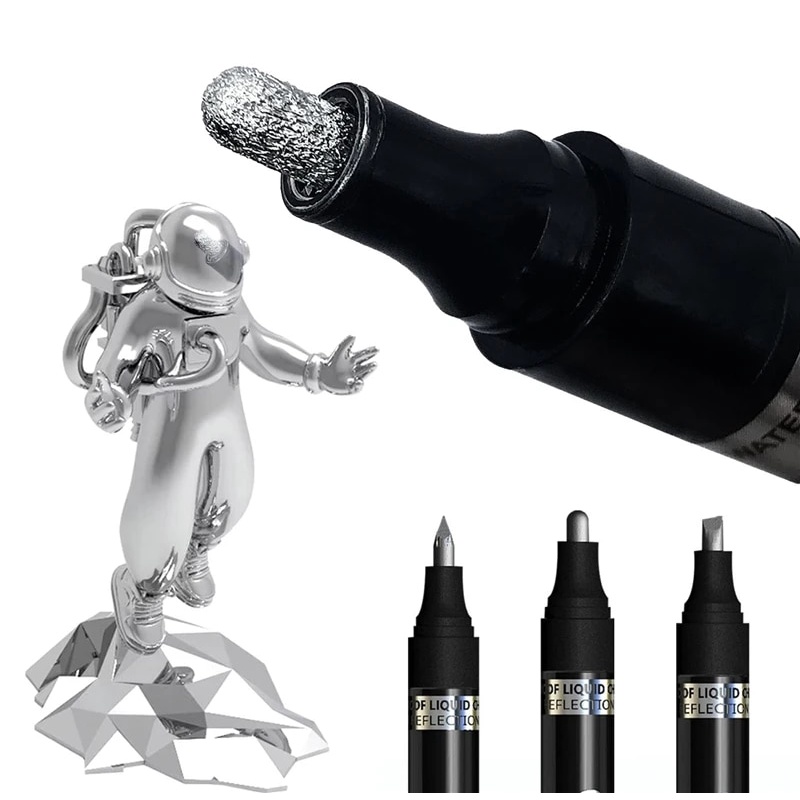 Silver Liquid Mirror Chrome Marker Permanent Art Reflective Gloss ...