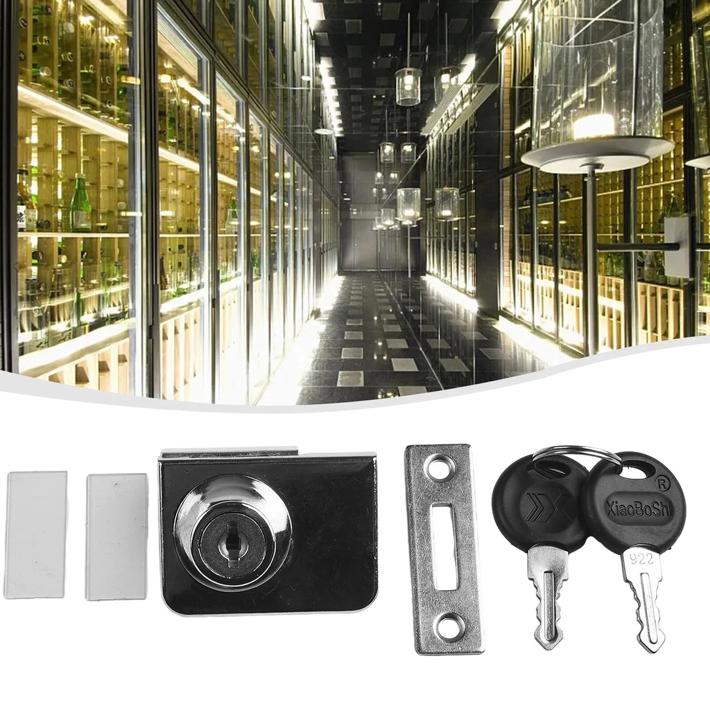 Glass Cabinet Double Door Lock 5-8mm Glass Showcase Lock Mechanisms ...