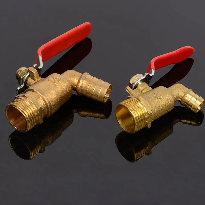1/2" 3/4 " 1" Hot Water Brass Faucet Valve Boiler Faucet Elbow Tap Ball ...