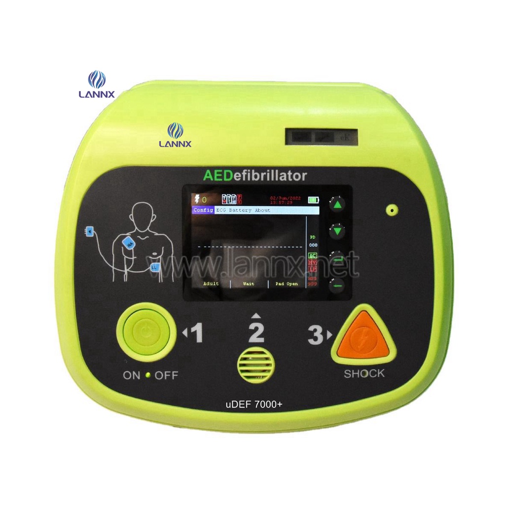 LANNX uDEF 7000+ Portable AED external defibrillator monitor Medical ...