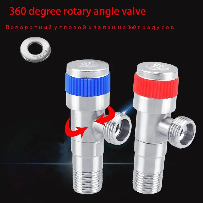 360 degree rotary angle valve toilet copper valve kitchen sink tap ...