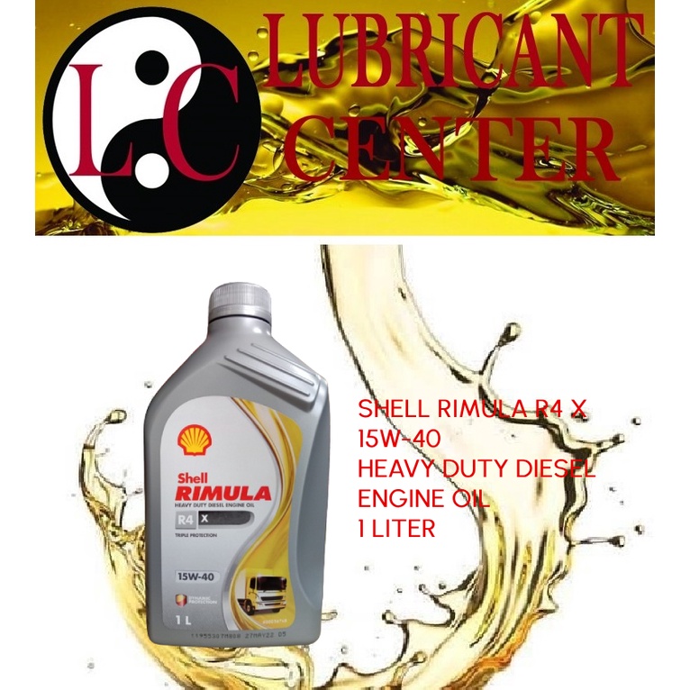 SHELL RIMULA R4 X 15W-40 HEAVY DUTY DIESEL ENGINE OIL 1 LITER | Shopee ...