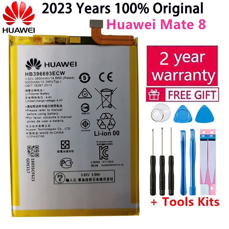 Huawei Original Phone Battery 4000mAh HB396693ECW For Huawei Mate 8 NXT ...