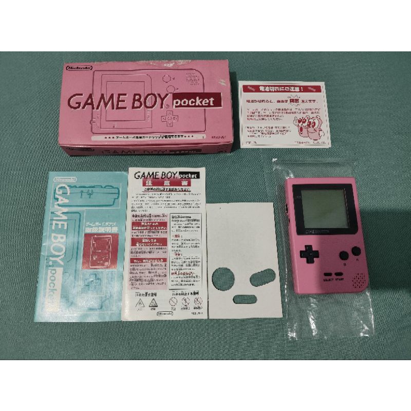 Nintendo GBP Gameboy Pocket Pink with Box, Manual and Insert (Please ...