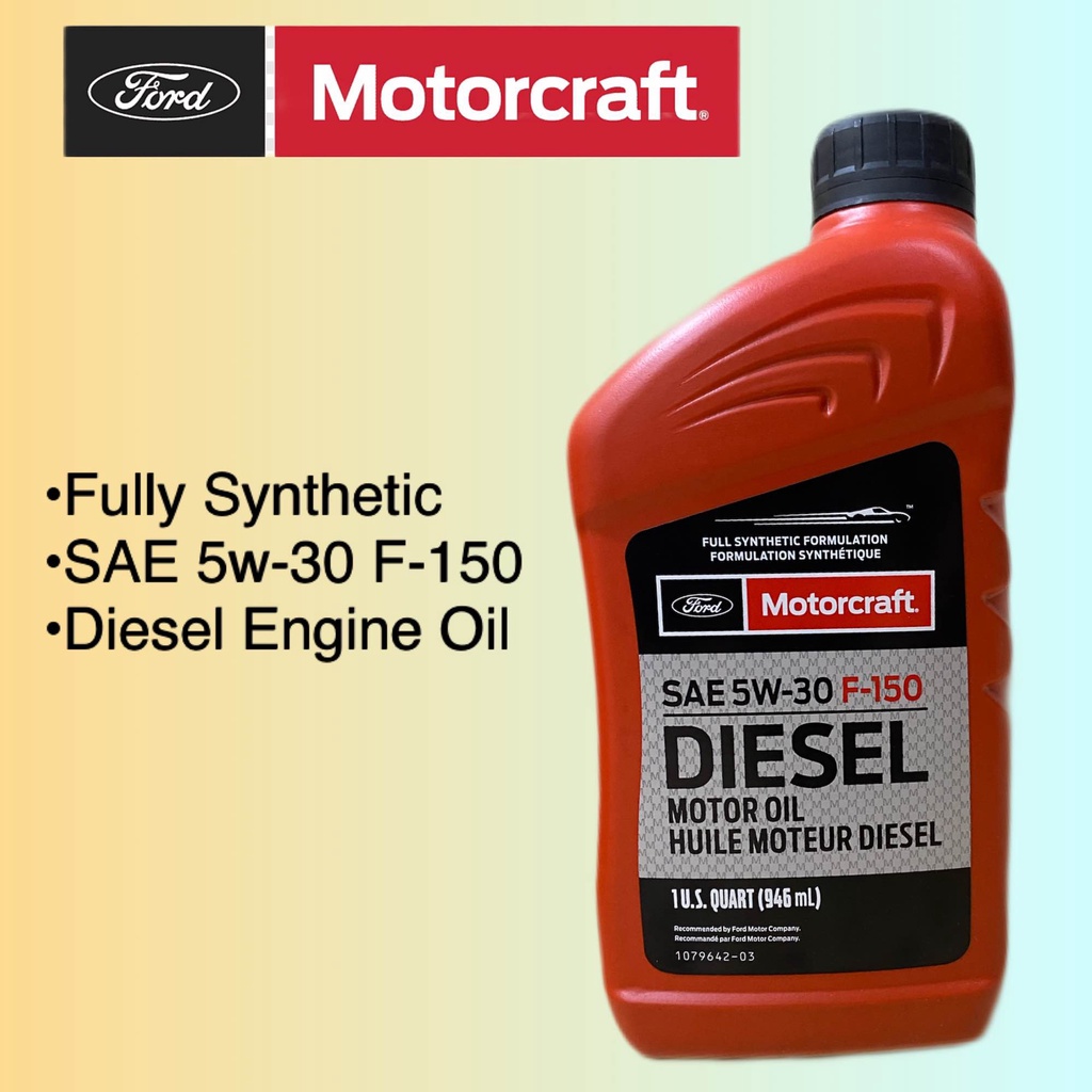 Ford Motorcraft Fully Synthetic SAE 5W30 F150 Diesel Motor Oil 1 liter ...