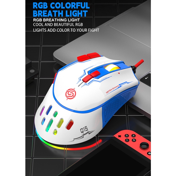 FIREWOLF macro definition mechanical gaming mouse Q15 | Shopee Philippines