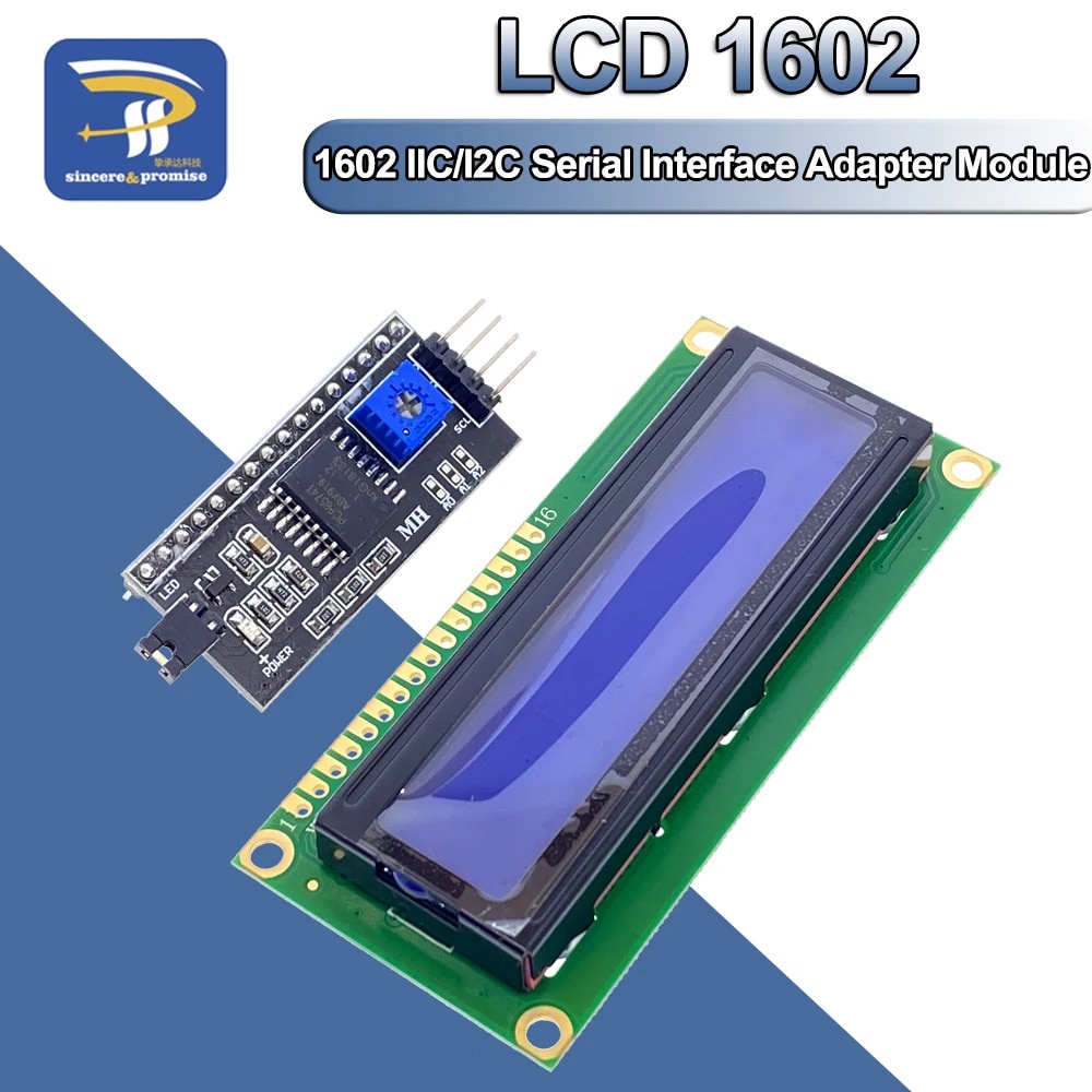 1602 16x2 HD44780 for Arduino Character 5V LCD Blue Screen 1602A IIC/I2C Serial PCF8574 ...