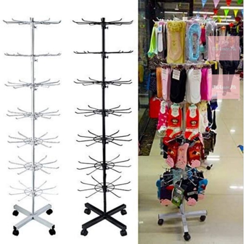 (7-Layer) Rotating Floor Stand Jewelry Rack Organizer Revolving Tier ...