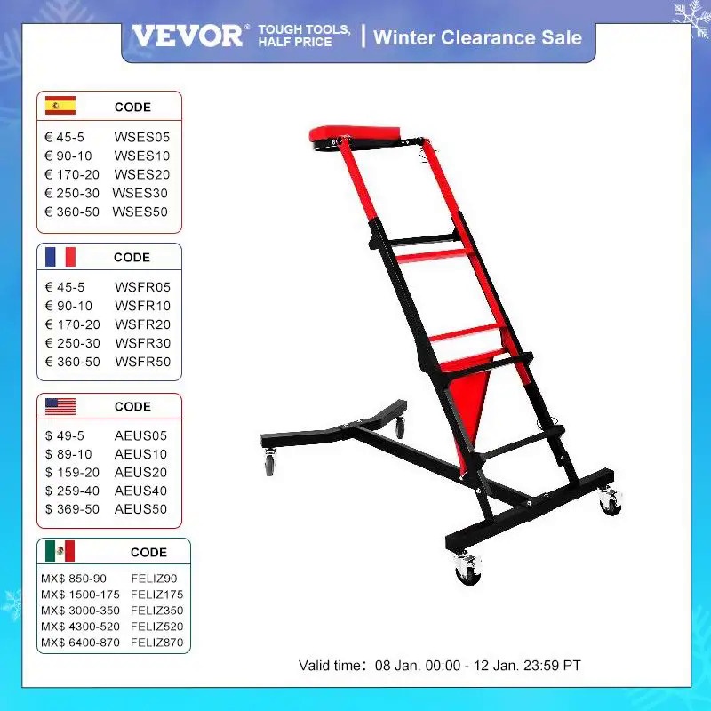 VEVOR Foldable Topside Automotive Creeper Easy Engine Access Creeper ...