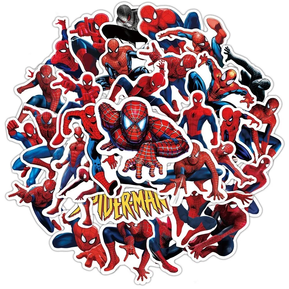 32pcs Marvel Super Hero Spider Man Stickers Graffiti Decal Skateboard