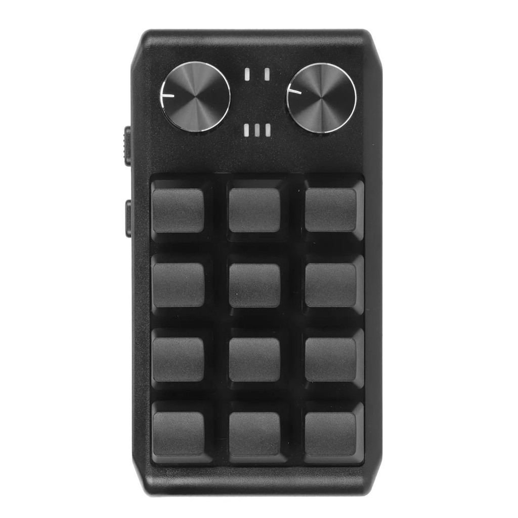 Programming Macro Keypad Mini Custom Keypad 12 Keys 2 Knobs Mechanical Programmable Red Switch Q ...