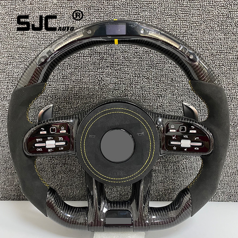 SJC Auto Custom LED Carbon Fiber Car Steering Wheel For Mercedes Benz ...