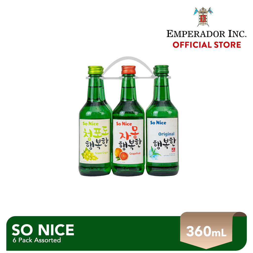 So Nice Assorted Soju 360ml Bundle of 6 | Shopee Philippines