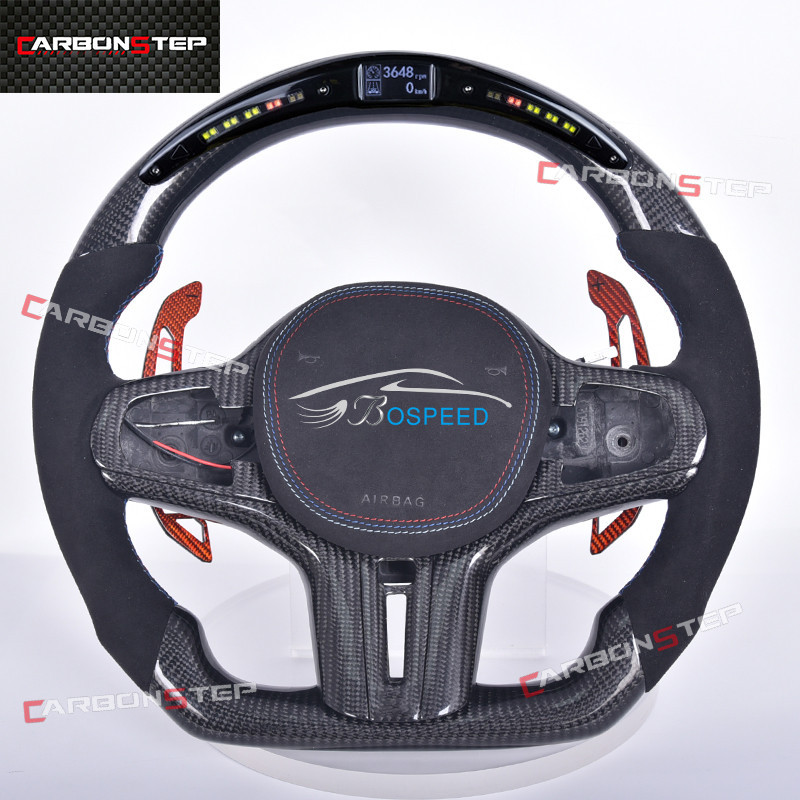 Custom For Bmw G20 G28 G30 Carbon Fiber Leather Car Steering Wheel With ...