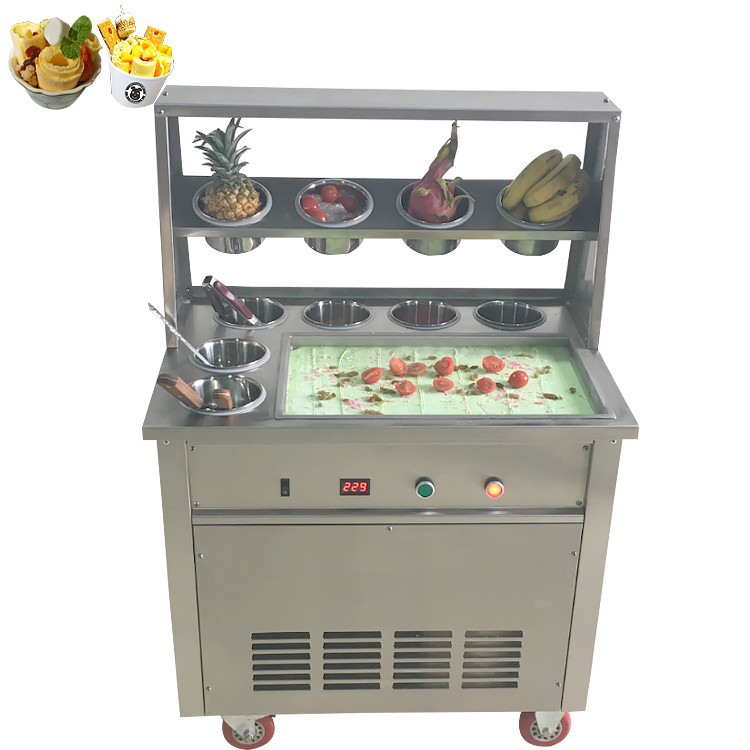 Flat pan fried ice cream machine Electric Tray Cold Table Frozen Ice ...