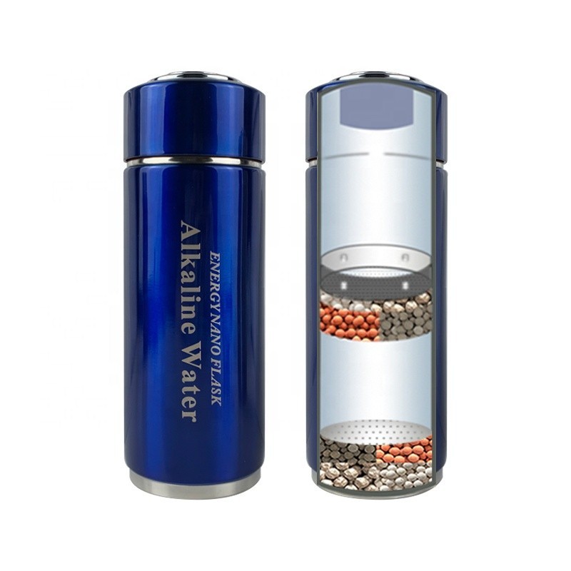 304L double filter alkaline water energy nano flask pH 9.5 hydrogen ...