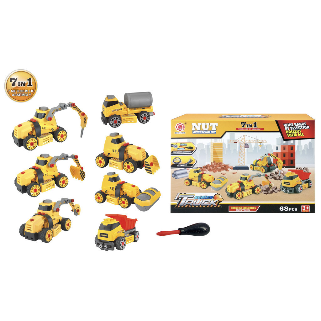 7 in 1 take apart truck with drill Vehicle diy Assembly car model diy ...