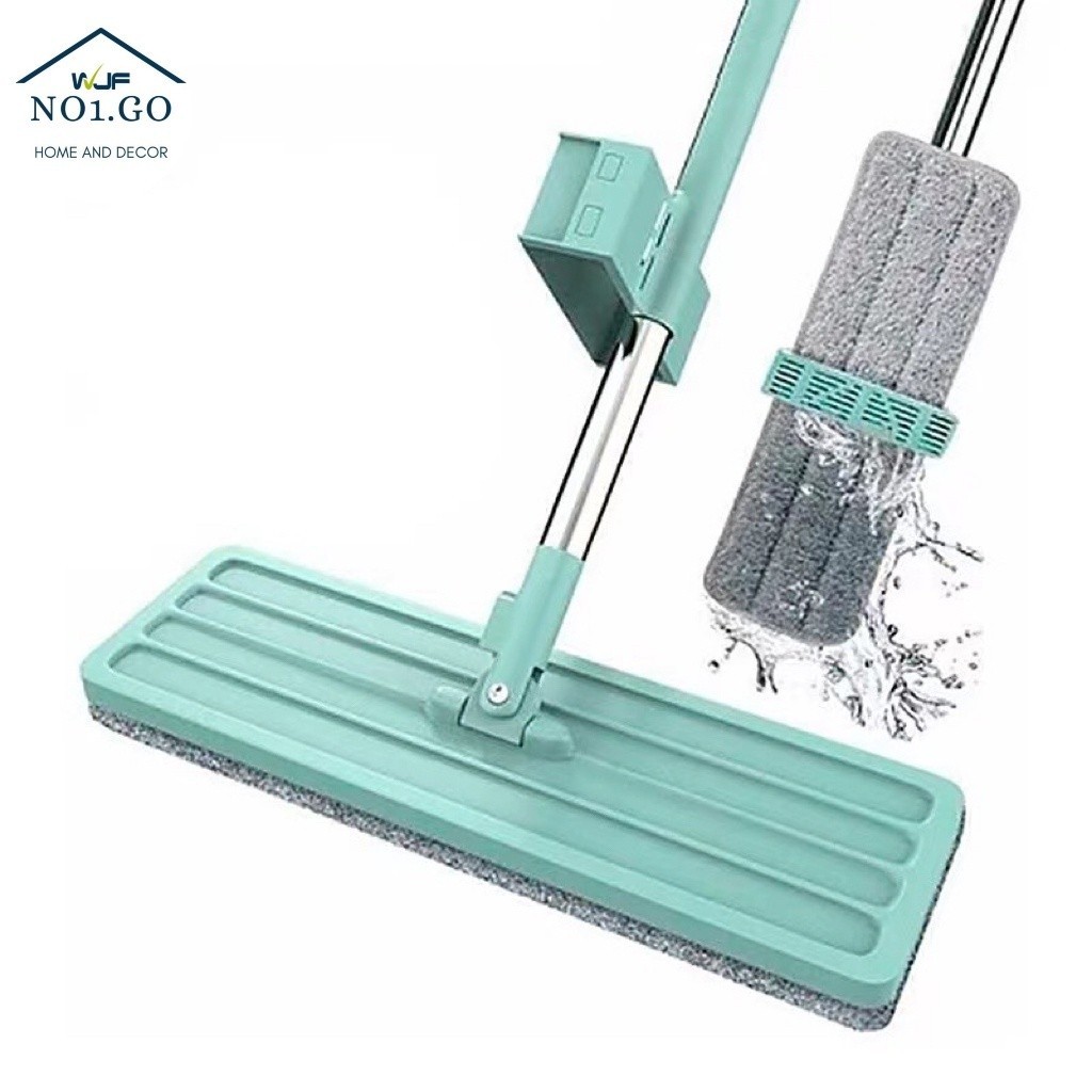 Smart Mop 360 Rotating Lengthen Flat Mop Free Hand Washing Flat Mop ...