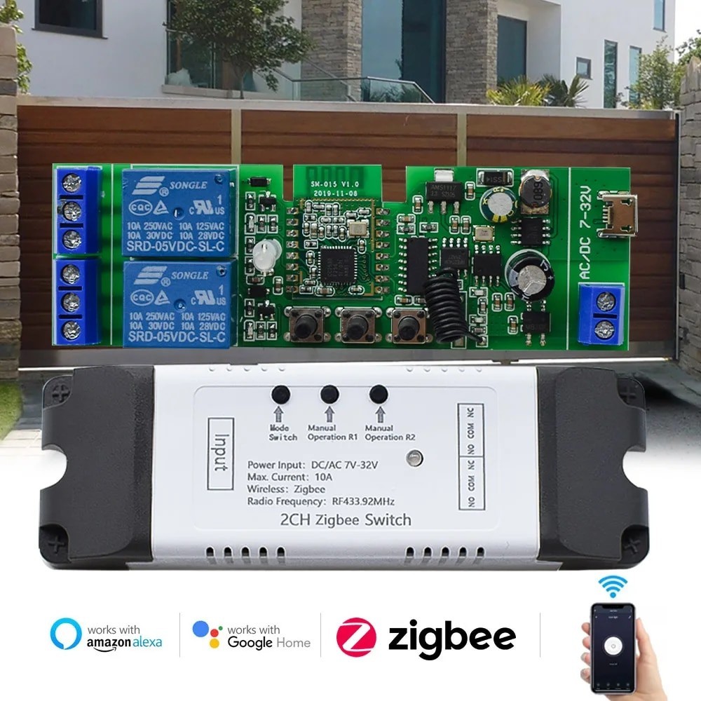 ☍New ZIGBEE Smart Garage Door Opener WiFi Switch Swing Sliding Electric ...