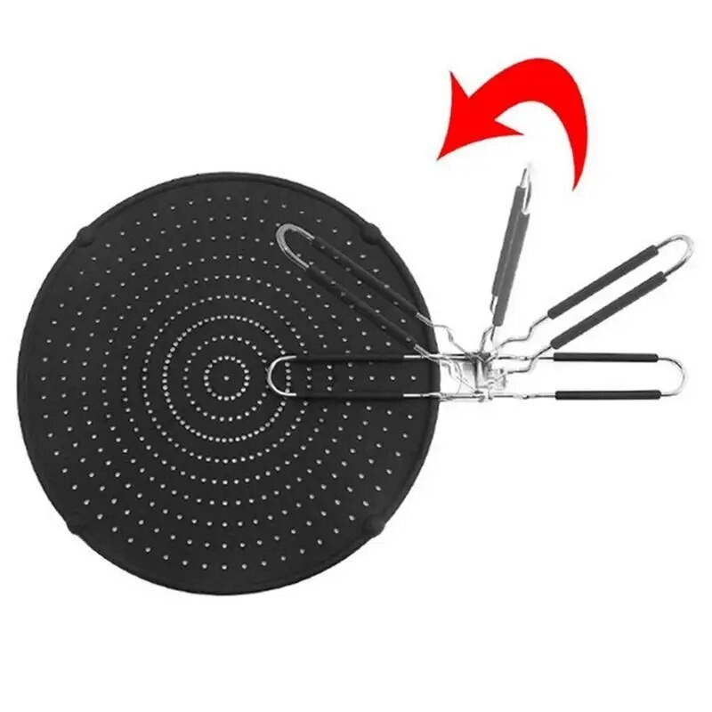 ☮Splatter Shield Multi-Purpose Grease Shield Silicone Splash Guard Pan ...