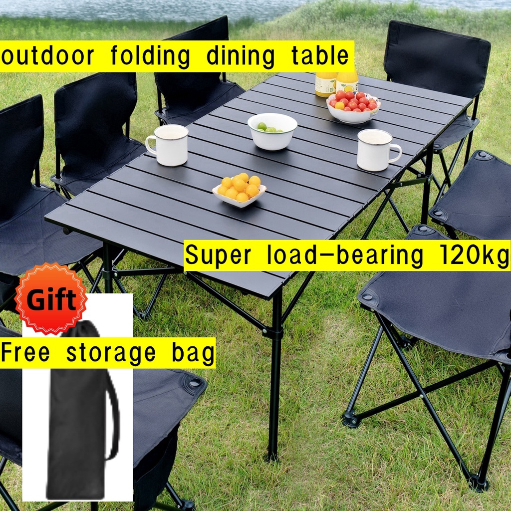 Outdoor Folding Table Aluminum Alloy Camping Picnic Barbecue Table ...