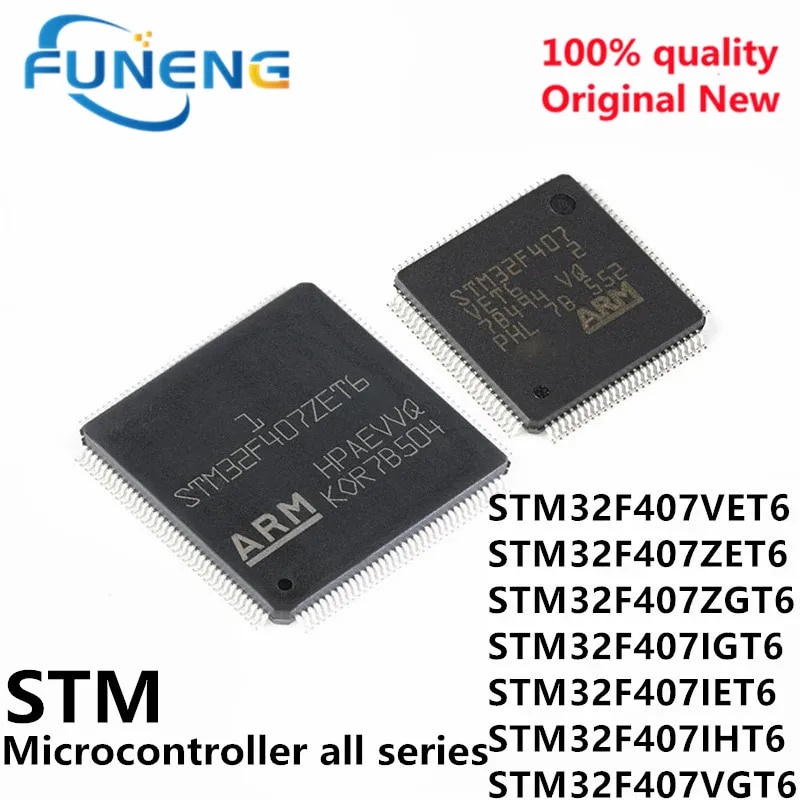 웃STM32F407VET6 STM32F407VGT6 STM32F407ZET6 STM32F407ZGT6 STM32F407IGT6 STM32F407IET6 ...