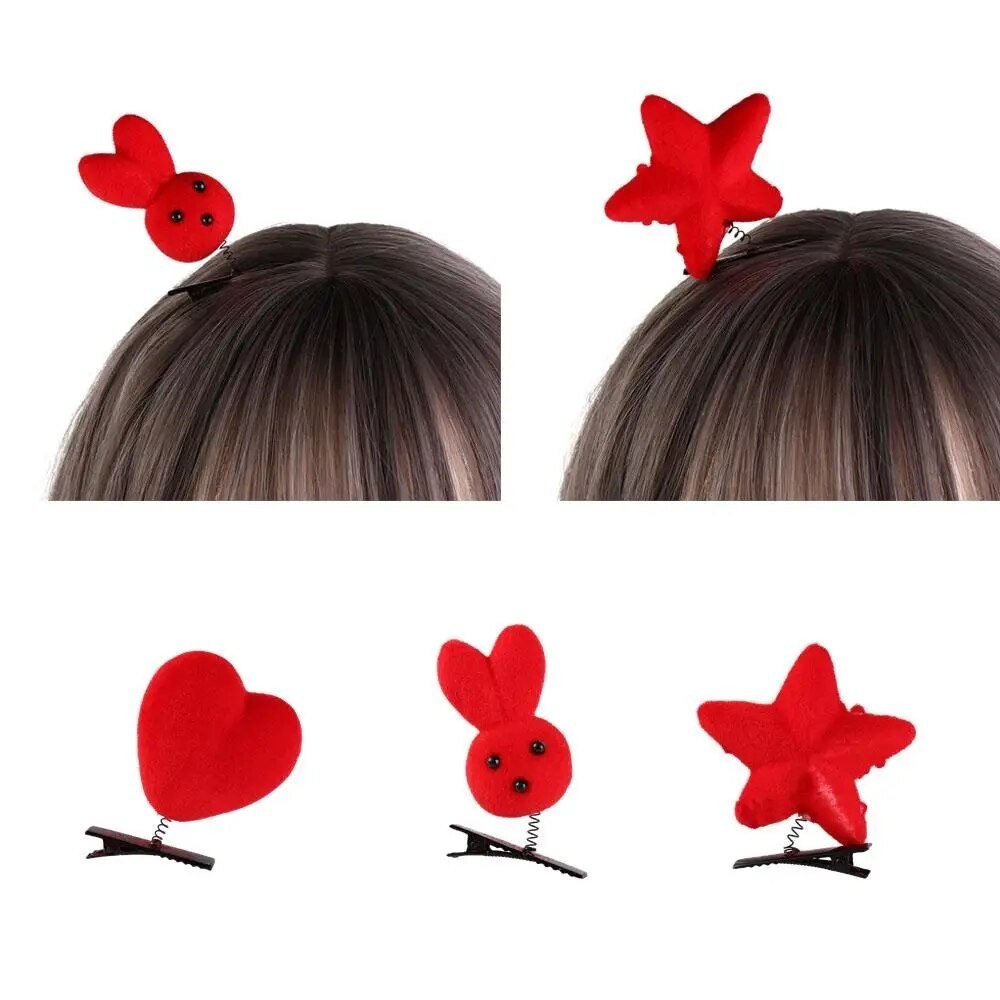 Rabbit Duck Hair Clip Fashion Star Plush Chicken Barrettes Korean Style ...