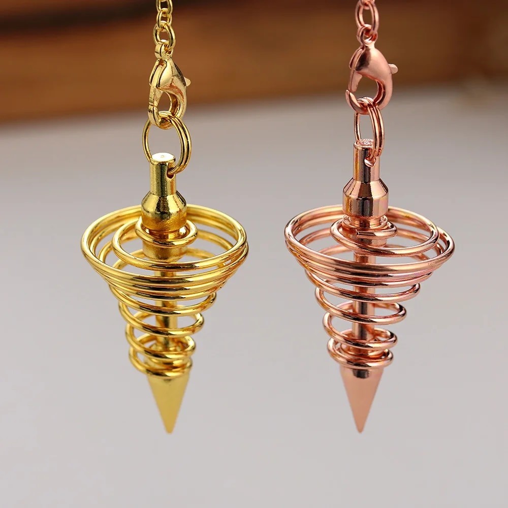 1Pcs Metal Pendulum Pendulo Radiestesia Pendulums for Dowsing Spiral ...