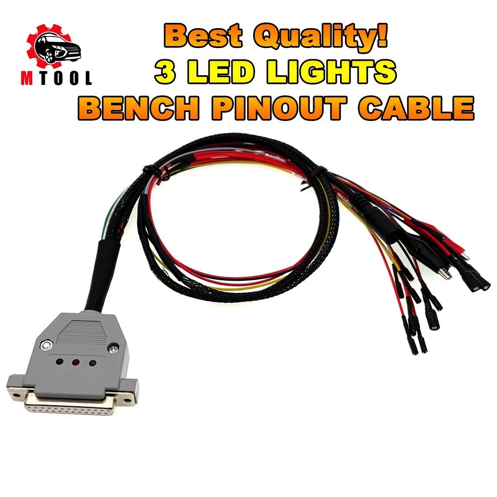 3 LED LIGHTS Boot Bench Cable DB25 ECU Bench Pinout Cable for SM2 PRO ...