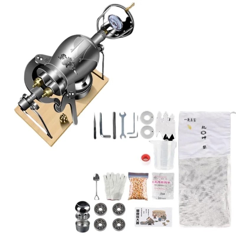 Hand Popcorn Machine Open Firing Popcorn Puffing Machine Puffed Rice ...