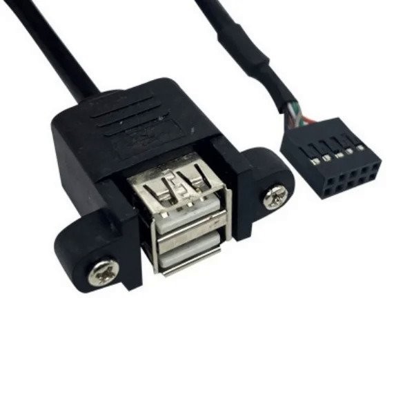 K165 Dual USB Panel Mount Motherboard 2.54mm Dupont Cable | Shopee ...