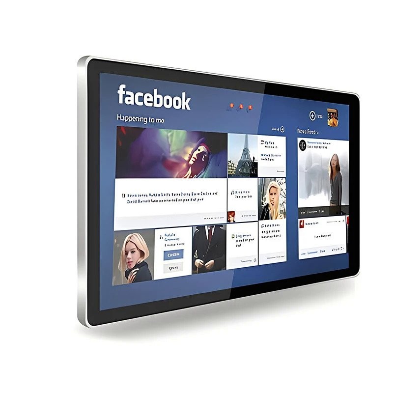 NAES 15.6 inch black silver LCD touch screen monitor wall mount wifi ...