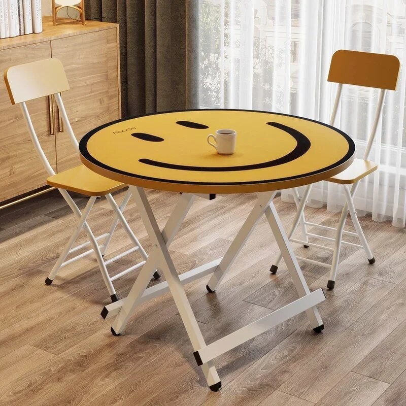 98K Foldable Table Family Dining Tables Small Family Eat Round ...