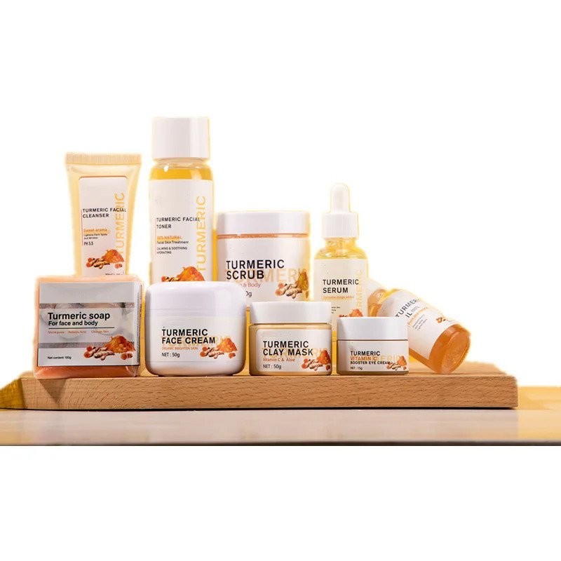 R792 Turmeric Skincare Set Private Label Tumeric Acne Treatment Skin