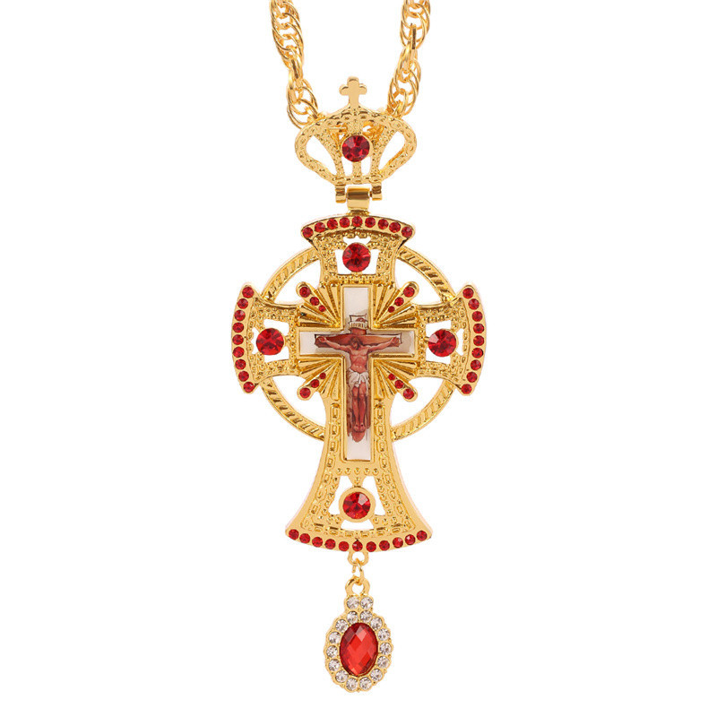 Jesus Cross Necklace Men Orthodox Church Priest Pendant Catholic ...