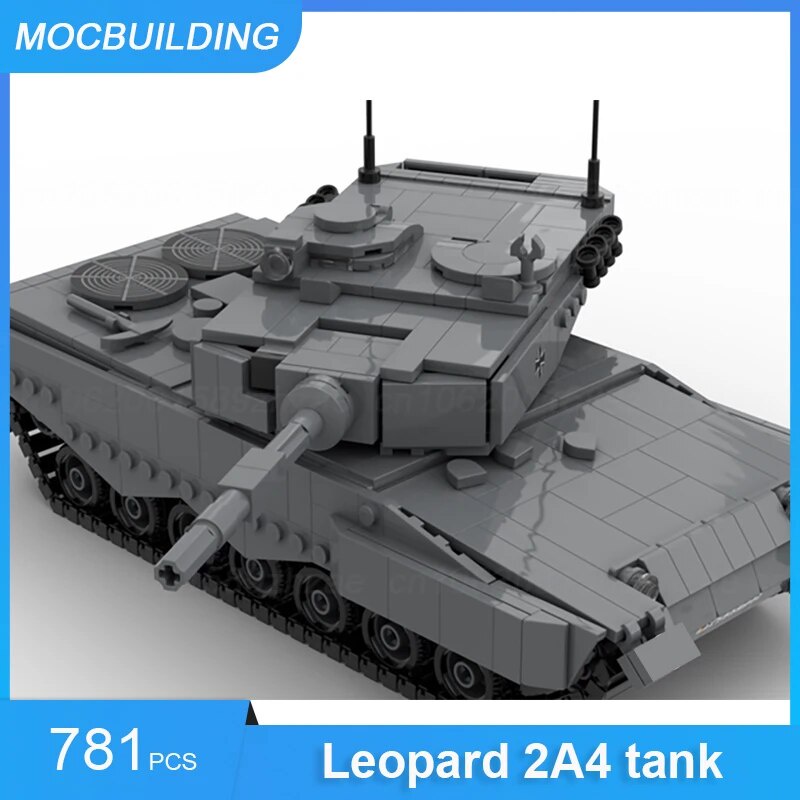 82e MOC Building Blocks Leopard 2A4 Tank 1:35 Scale Model DIY Assemble ...