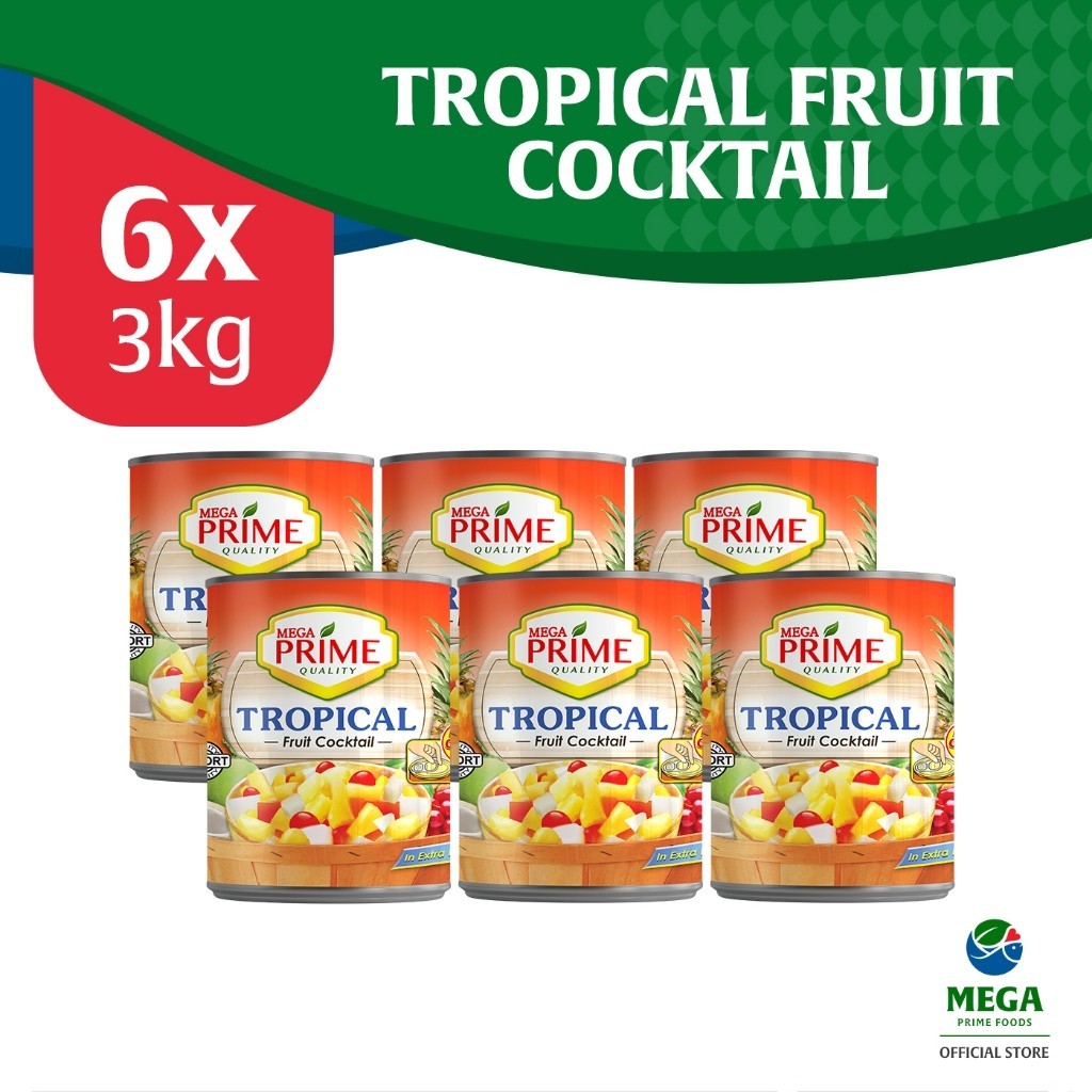 Mega Prime Tropical Fruit Cocktail In Extra Light Syrup 3Kg By 6'S ...