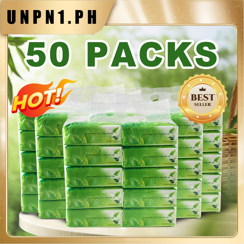 【50 packing / 10 packing】 Facial Tissue Facial order Tissue 3-Ply / 4 ...
